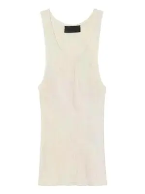 NILI LOTAN Sleeveless Scoop Neck Tank Top - Neutrals