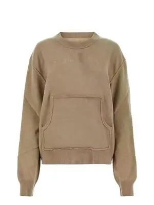 MAISON MARGIELA Crew-neck Pouch-pocket Sweater - Neutrals