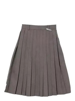 Mihara Yasuhiro Pleated Midi Skirt - Grey