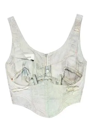 HAIKURE V-neck Sleeveless Top - Blue
