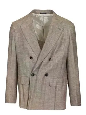 Giorgio Armani Double-breasted Blazer Neutrals