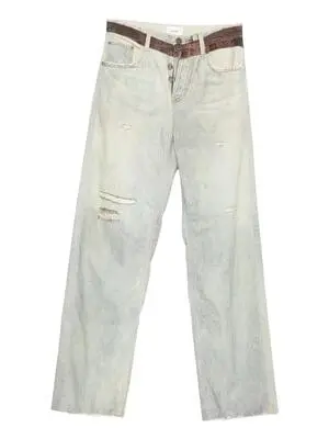 HAIKURE Bonnie Printed-belt Trousers - Blue