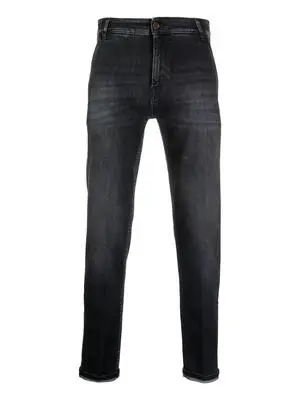 PT TORINO Straight-leg Jeans With Logo Patch - Black