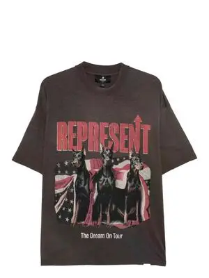 REPRESENT Dream On Tour Dog-graphic T-shirt - Brown