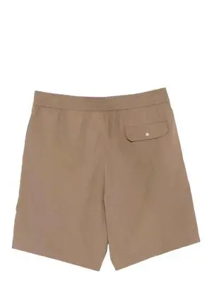 A.p.c. Elasticated Waistband Logo Shorts - Neutrals