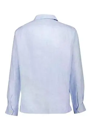 Brunello Cucinelli Buttoned Linen Shirt - Blue