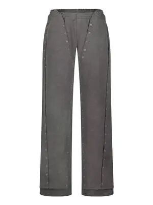 SRVC STUDIO Eyelet Embellished Elasticated Waist Track Pants - Grey