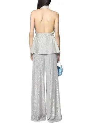 TWENTY FOURHAITCH Arizona Sequin-embellished Belted Vest - Silver