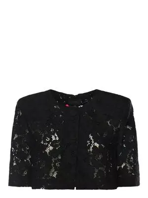Pinko Lace Spencer Button-up Jacket - Black