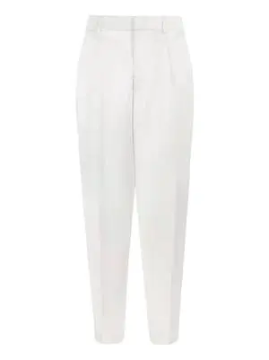 Philipp Plein Satin Wide Leg Trousers - White