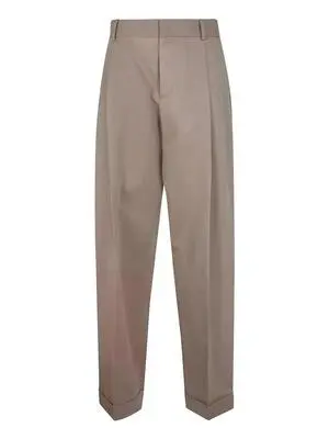 Dsquared2 Cuffed Pleated Trousers Neutrals