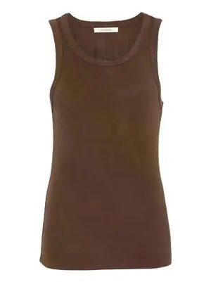 ENTIRE STUDIOS Ribbed Tank Top - Brown