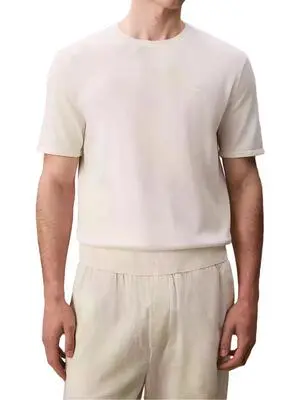 Calvin Klein Pima Knitted Crew Neck Sweater - Neutrals