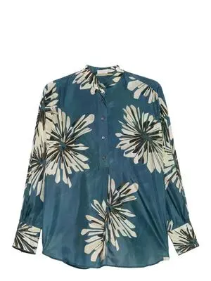 Brunello Cucinelli Floral-print Blouse - Blue