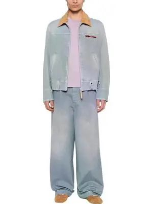 Marni Contrast Collar Zip-fastening Jacket - Blue