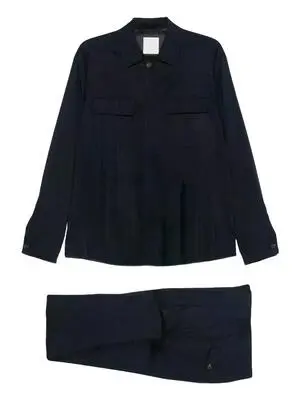 Eleventy Textured Suit - Blue
