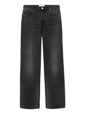 AMI Paris Large Fit Black Denim Jeans - Grey