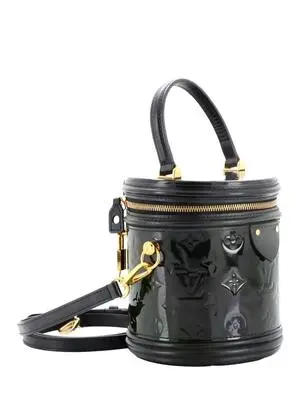 LOUIS VUITTON Cannes Handbag Monogram Vernis Crossbody Bag - Black