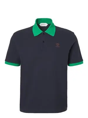 Versace Medusa Cotton Polo Shirt - Blue