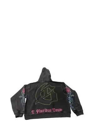 GODSPEED Vandal Lettering-embroidery Hoodie Grey