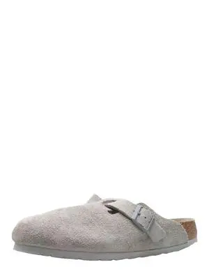 BIRKENSTOCK Boston Soft Footbed Suede Clogs - Neutrals