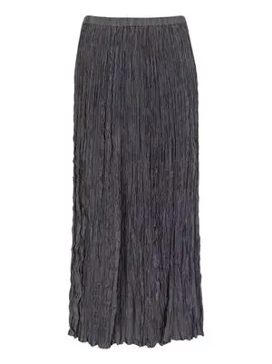 ALYSI Elasticated Crinkled Skirt - Grey