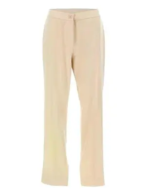 ELENA MIRÒ Slit-detail Trousers - Neutrals