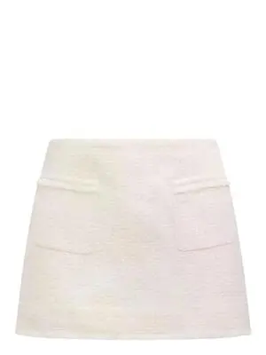 LOVESHACKFANCY LoveShackFancy Breya Fringed-Trim Mini Skirt