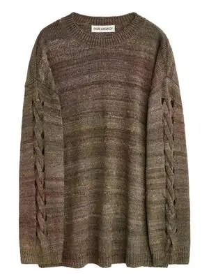 Our Legacy Crew Neck Handspun Silk Sweater - Brown