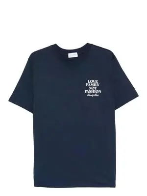 FAMILY FIRST Short-sleeve Lettering T-shirt - Blue