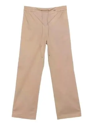 FAY Drawstring Straight Leg Trousers - Neutrals