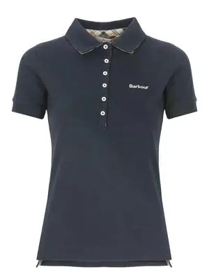 Barbour Barbour Six-Button Embroidered Logo Polo Shirt Blue