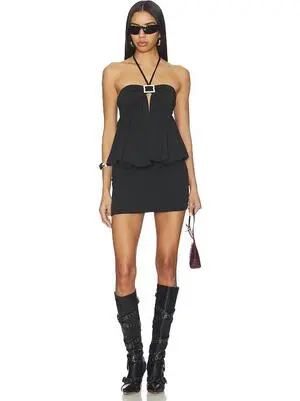 Superdown Halterneck Mini Dress With Embellished Detail - Black