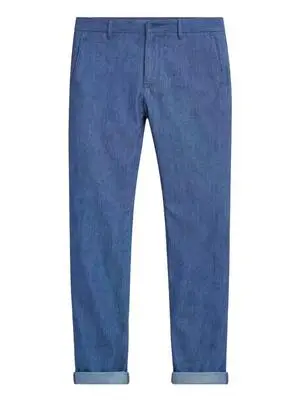 DONDUP Rolled-Cuff Trousers Blue