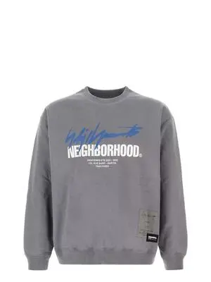 Yohji Yamamoto X Neighbourhood Logo-Print Sweatshirt Grey