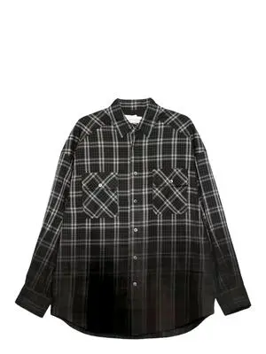 FENG CHEN WANG Checked Pocket Shirt - Black