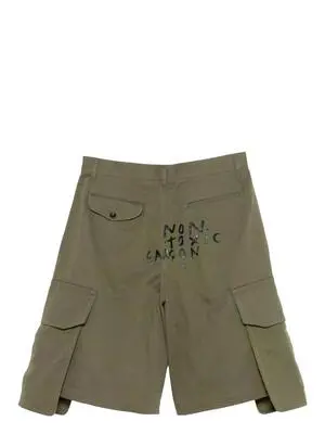 Comme Des Garçons Cargo Printed Shorts - Green