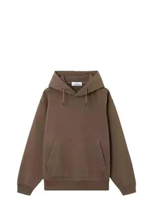 Stone Island Graphic-print Hoodie - Brown
