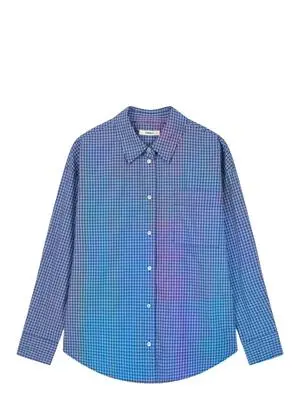 STUDIO TOMBOY Checked Cotton Shirt - Blue