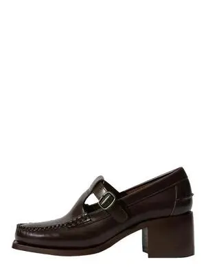 Hereu Albert T-bar Loafers - Brown