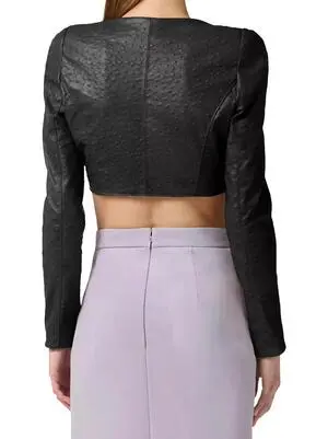 Elisabetta Franchi Zip Front Jacket - Black