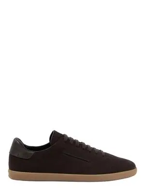 Zegna 232 Suede Lace-up Sneakers - Brown