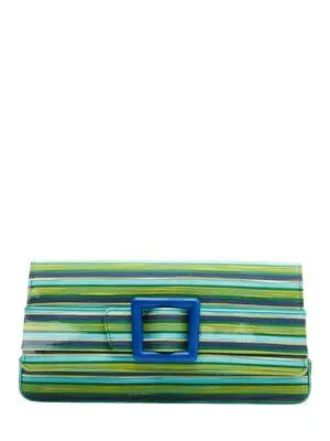 Manolo Blahnik Maygot Small Striped Clutch - Multicoloured