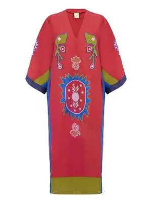 PAULA Cinnebar Floral-print Dress - Red