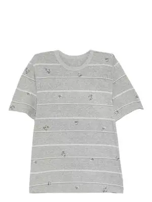 JNBY Embroidered Stripes T-shirt - Grey
