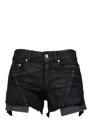 Rick Owens Lana Cut Offs Frayed Shorts - Black