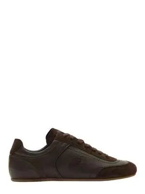 Burberry Knight Runner Leather And Suede Sneakers - Brown