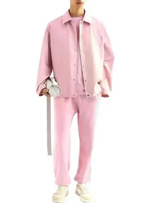 JIL SANDER Button Logo Shirt Jacket - Pink