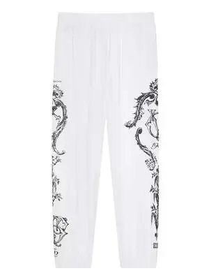 Givenchy Elasticated Print Trousers - White