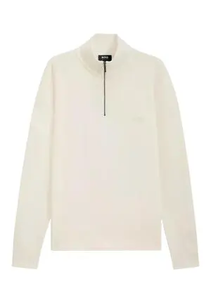 BOSS Zip-neck Sweater - Neutrals